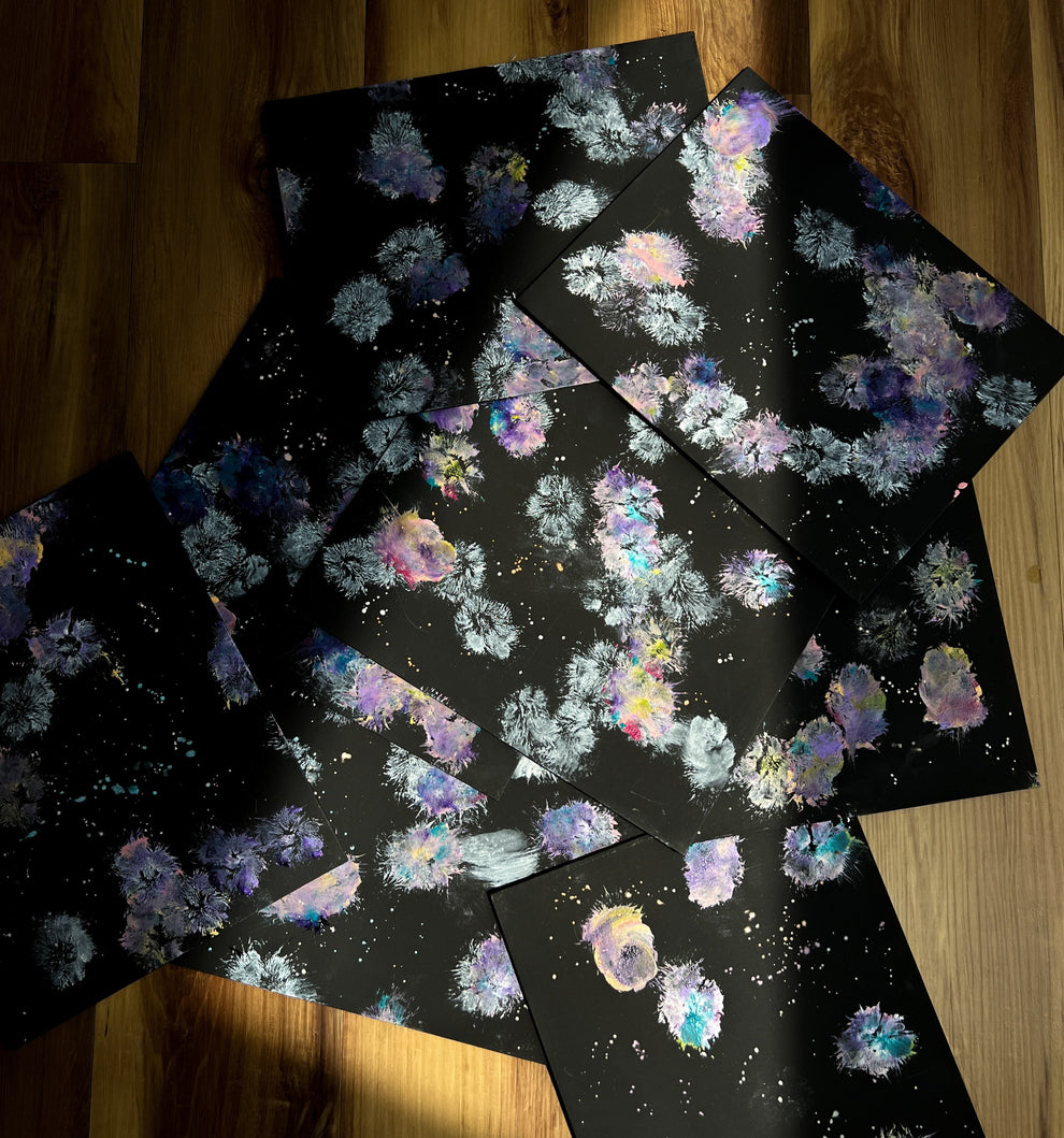 Paw Print Paintings By Elmwood the Alien – Happiest