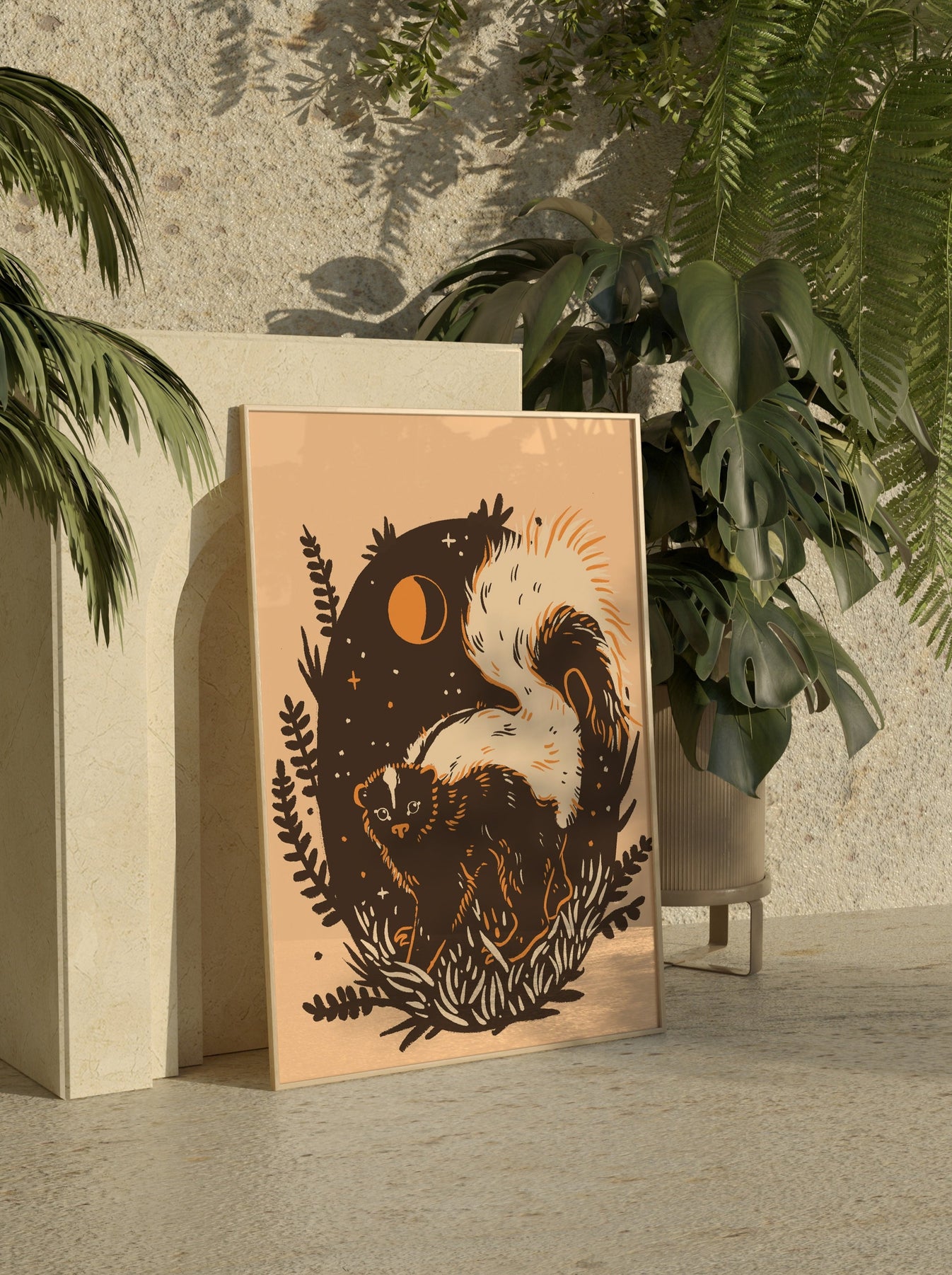 Jam Jar Eclipse Skunk Art Print – Happiest